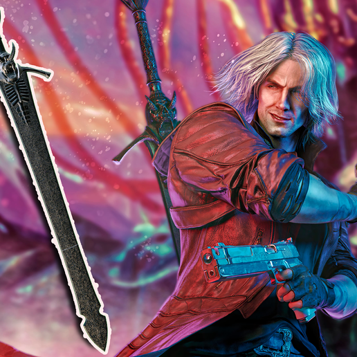 🗡️ Sword Dante Rebellion DMC 5 Devil May Cry・ STL File for ・Cults