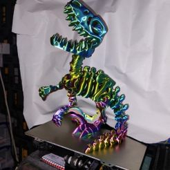 3D printer Flexi Factory Skeleton Raptor Dinosaur (Velociraptor) • made ...