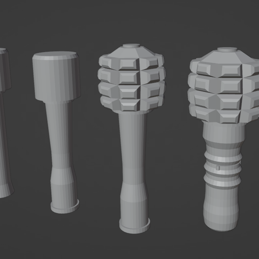 ⚔ 28mm Stick Grenades・Free 3D File for ・Cults