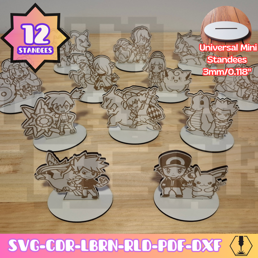 📁 Pack 12 Pokémon Trainers Figures + Display Base - Compatible Files ...