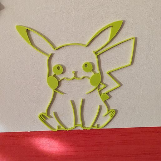 Fichier STL gratuit POKEMON PIKACHU WALL 🐉 ・Plan imprimable en 3D à ...
