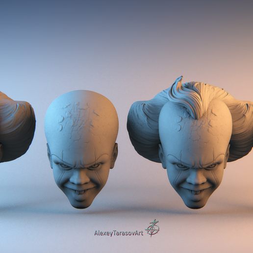 🎃 3D-Printable Highly detailed Pennywise mask・ STL File for 3D printing ...