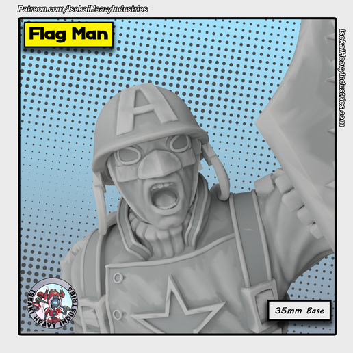 👨 Flag Man・ 3D File for ・Cults