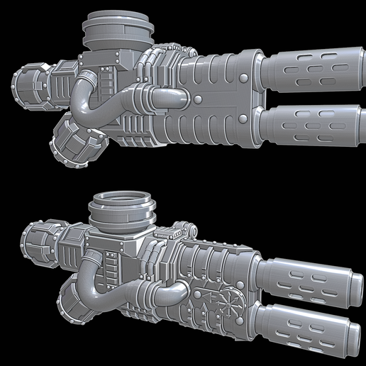 🐕 Armiger/Chaos War Dog Multi-Melta・ STL File for 3D printing・Cults