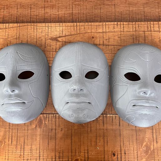 🥷 3 Ninjas Masks Rocky, Colt and Tum Tum・ STL File for ・Cults