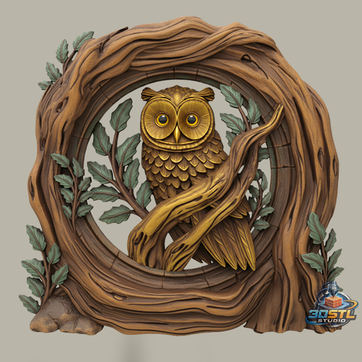 🦉 Owl STL FILE, 3D DIGITAL PRINTING STL FILE FOR 3D PRINTERS,3D PRINTER ...
