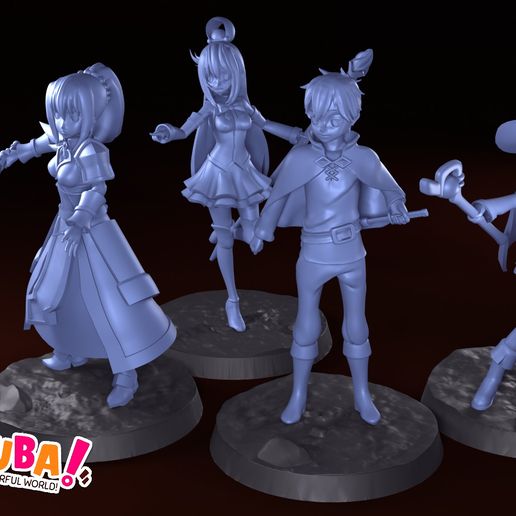 🎲 BUNDLE - Konosuba TRPG Character Bundle 01・ 3D File for 3D printing・Cults