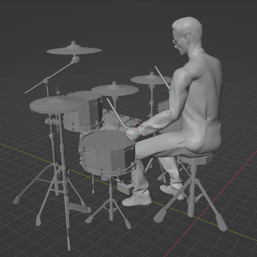 🗿 Drummer・Fichier STL pour ・Cults