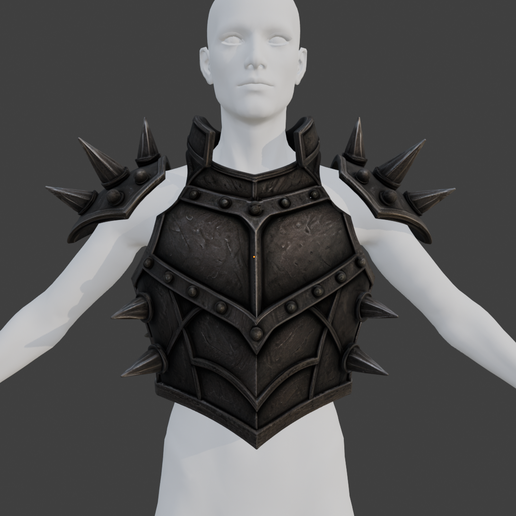 🎭 Dark Shredder Chest Armor & Pauldrons・ STL File for 3D printing・Cults