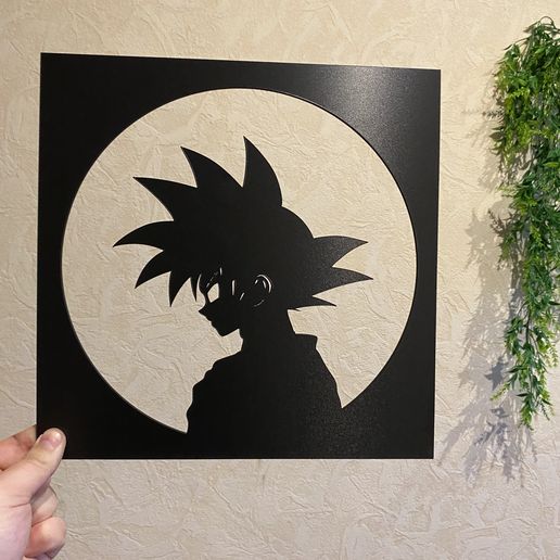 🐉 Goku - Dragon ball Z - 2D Silhouette・Free STL File for 3D printing ...