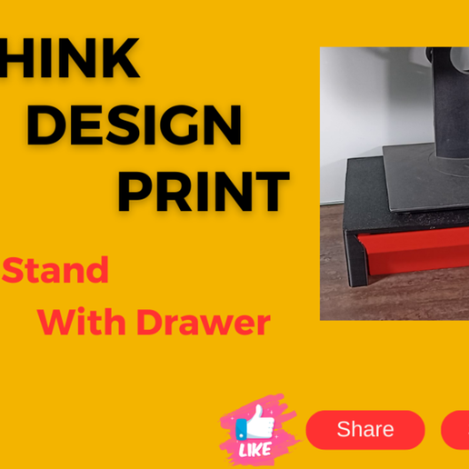 🏢 Desktop Stand With Drawer・Free 3D File for ・Cults