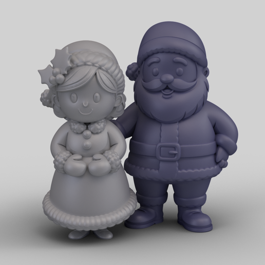 🧑‍🎄 Cute Mr & Mrs Claus Christmas Figurines - Holiday Decoration Set ...