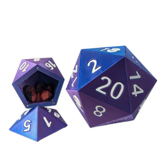 3D file Novelty giant D20 dice box with optional number inserts 🎲 ・3D ...