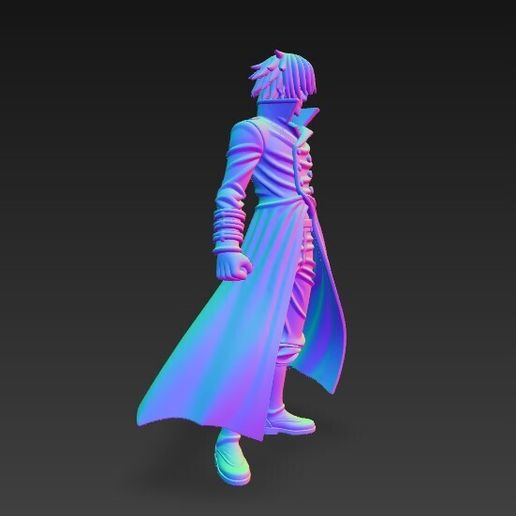 🧥 Mysterious Long Coat Charismatic Anime Character 3D Print Model・ STL ...