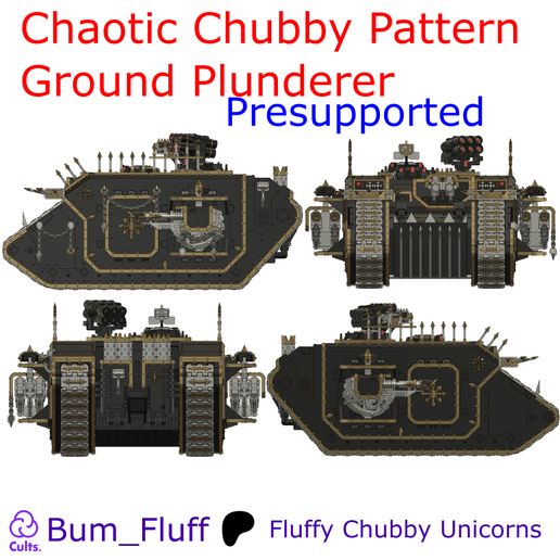 Archivo STL Chaotic Chubby Pattern Ground Plunderer - Presupported 🚪 ...