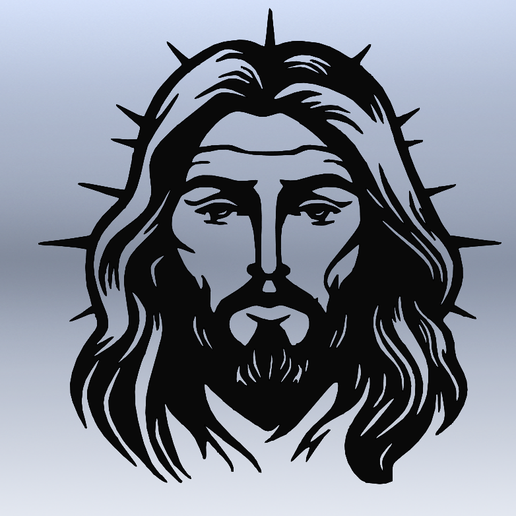 jesus face drawing simple