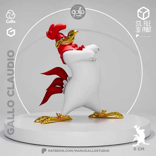 🐓 GALLO_CLAUDIO・ STL File for 3D printing・Cults