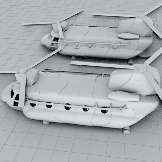 🚁 Boeing Chinook CH-47 helicopter model CH-47F・ STL File for 3D ...