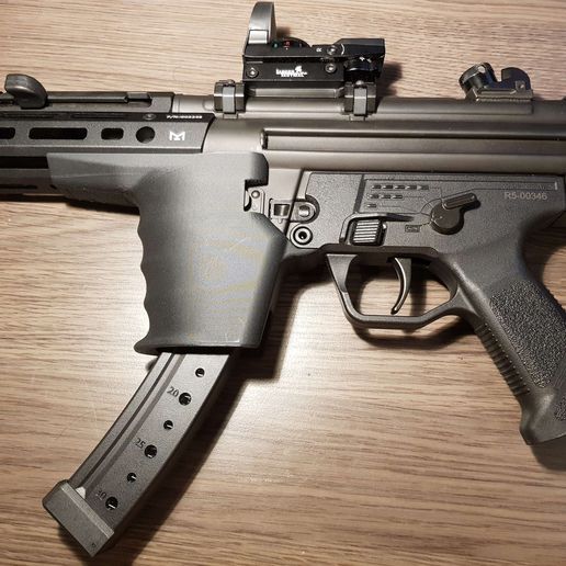 🔫 G&G tgm r5 ETU (mp5) magwell grip・ STL File for ・Cults