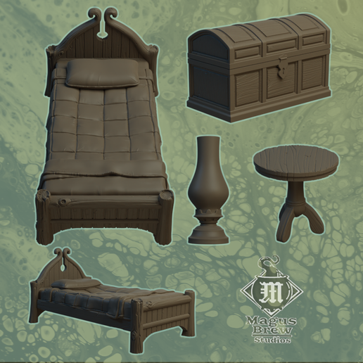 🌳 Druid Sanctuary -Tree House and Furniture Collection-32mm scale・ 3D ...