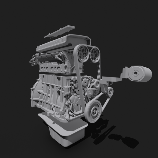 💭 Detailed B Series Engine Model・ 3D File for 3D printing・Cults