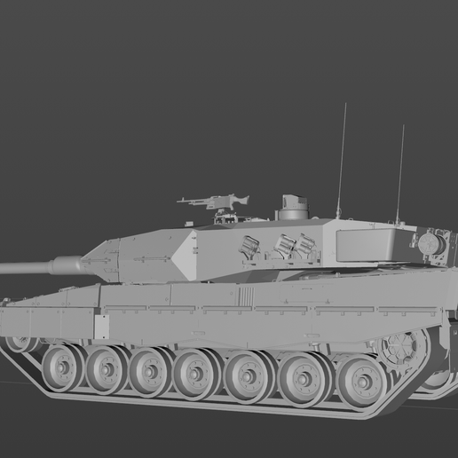 🐆 German Leopard 2A6NL tank 3D model material・ OBJ File for 3D printing ...