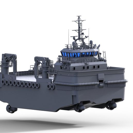 👽 Universal workboat service Vessel・ 3D File for 3D printing・Cults