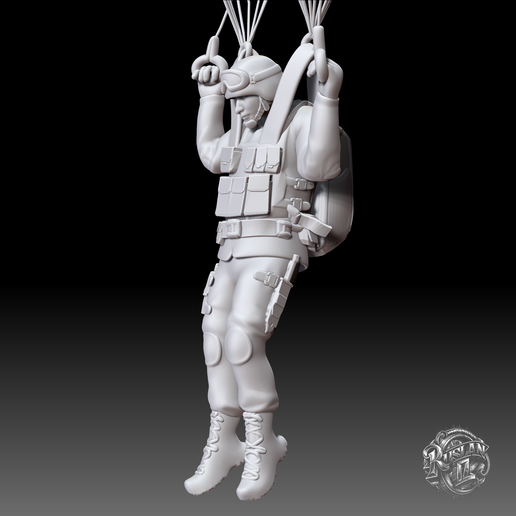 🪖 Military Paratrooper #2・ STL File for 3D printing and CNC machining ...