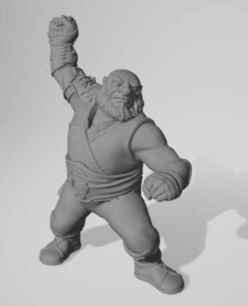 ♂️ Dwarf Male Monk 1・ STL File for 3D printing・Cults