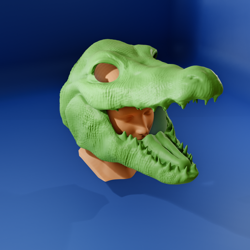 🐊 crocodile mask prop, movie set costume, alligator party wear 3d ...