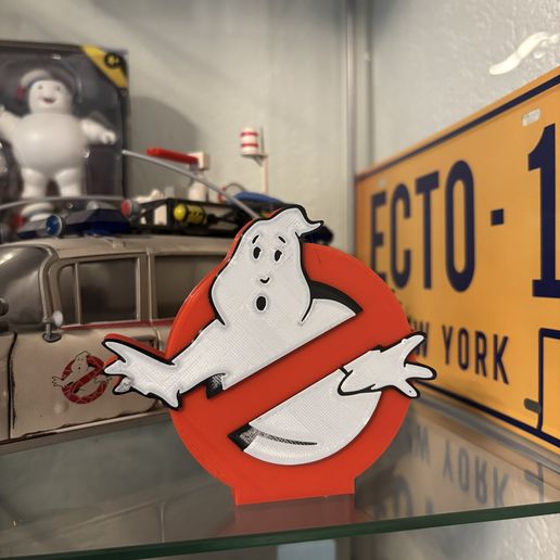 3D printable 2x GHOSTBUSTERS NO GHOST V2 (Simple Print) Logo Display by ...