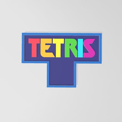 🏠 TETRIS LOGO・ STL File for ・Cults