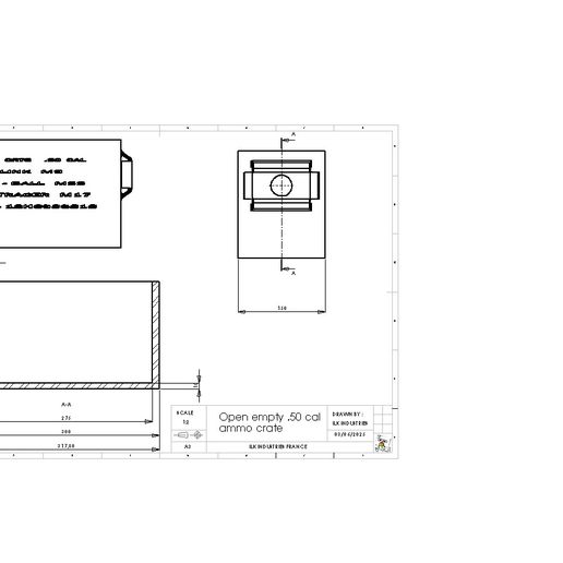 📦 .50 CAL Opened ammo box ( 12.7 * 99 mm NATO)・Free STL File for 3D ...