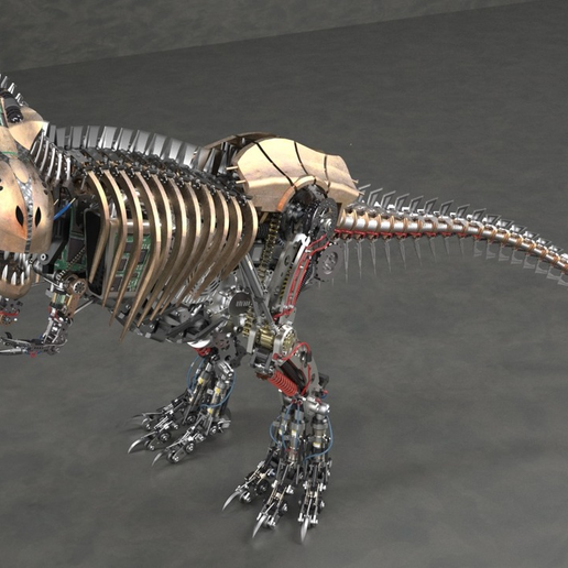 🦖 T-Rex mechanical beast!・Free 3D File for ・Cults