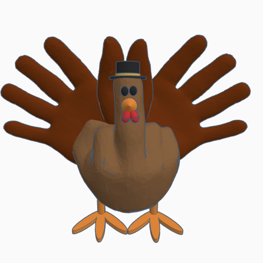🦃 Middle Finger Turkey - Flock-off!・Archivo STL para Impresión 3D・Cults