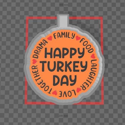 STL file Happy Turkey Day Freshie Mold 🦃 ・3D printing design to ...