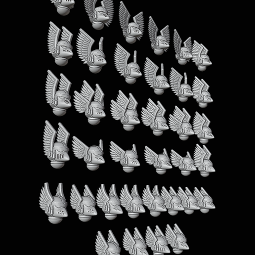 3D file GLOOMY ANGELS BEAKY HELMETS FOR NEW HERESY 🆕 ・3D printer design ...