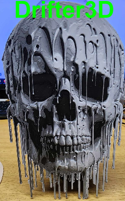 🫠 Melting Skull Grayscale- Hueforge・ STL File for ・Cults