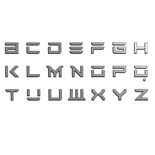 3D file Tesla Style Font ⚡ ・3D printable model to download・Cults