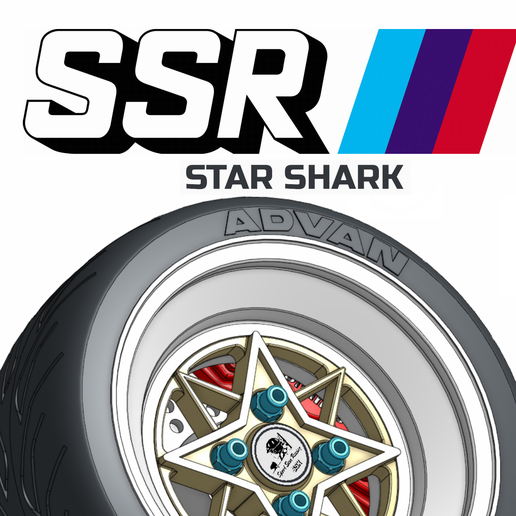 ⭐ 1/18 SSR STAR SHARK WHEEL - LONGCHAMPS XR4 / LIBERTY WALK / PORSCHE ...