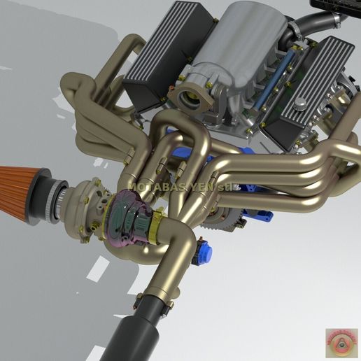 🚙 FORD 427 GT40 MkII TURBO - ENGINE・ STL File for 3D printing・Cults