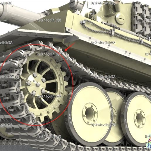 3D file TIGER TANK Early PRODUCTION DRIVER WHEEL-A.(STL-35) 🐅 ・3D print ...