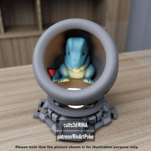 🐉 Totodile in healing machine pods from pokemon・ STL File for 3D ...