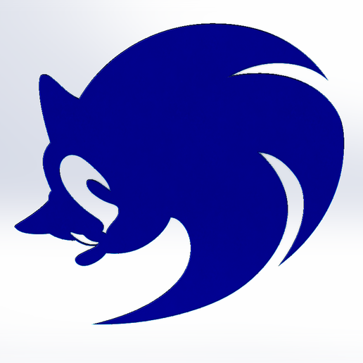 🦔 Sonic The Hedgehog Logo・Free STL File for 3D printing・Cults