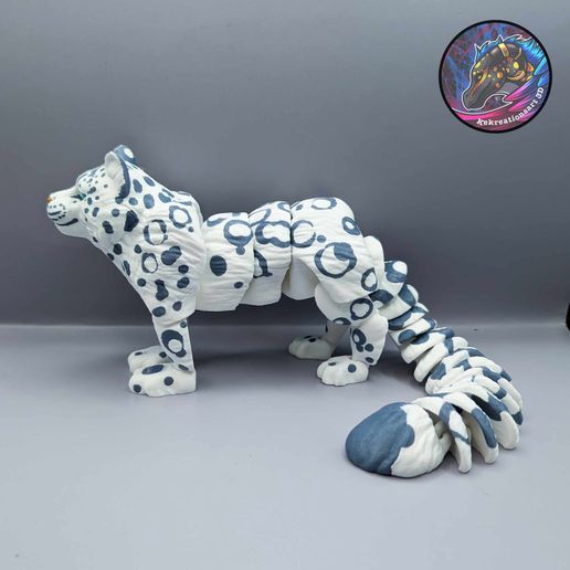 🌨️ Flexi Snow Leopard・ STL File for 3D printing・Cults