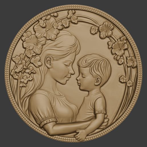 STL file Mom and child relief 3D print model 🧒 (OBJ)・3D printer design ...