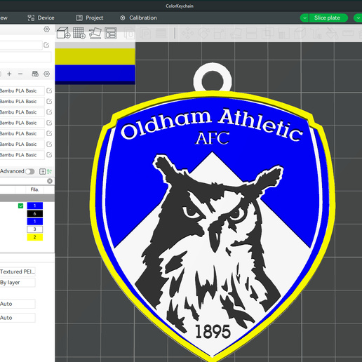 🗝️ National League Oldham Athletic keychain badge color printable and ...