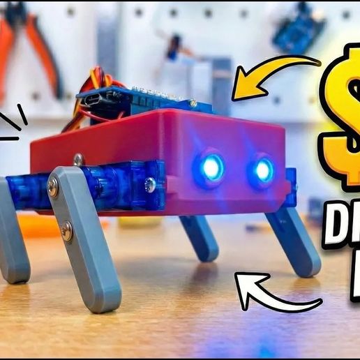 🗺️ World Simplest QuadRuped Robot・ STL File for 3D printing・Cults