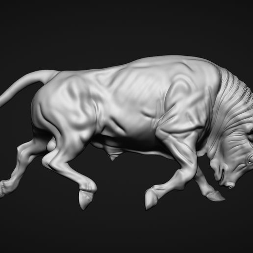 🐂 Charging Bull 3D print model・ STL File for 3D printing・Cults