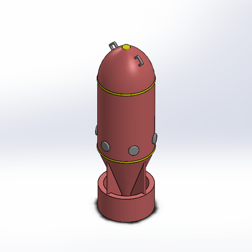 STL file AP-500 AIRCRAFT BOMB PROTOTYPE CONCEPT ️ ・3D printing model to ...